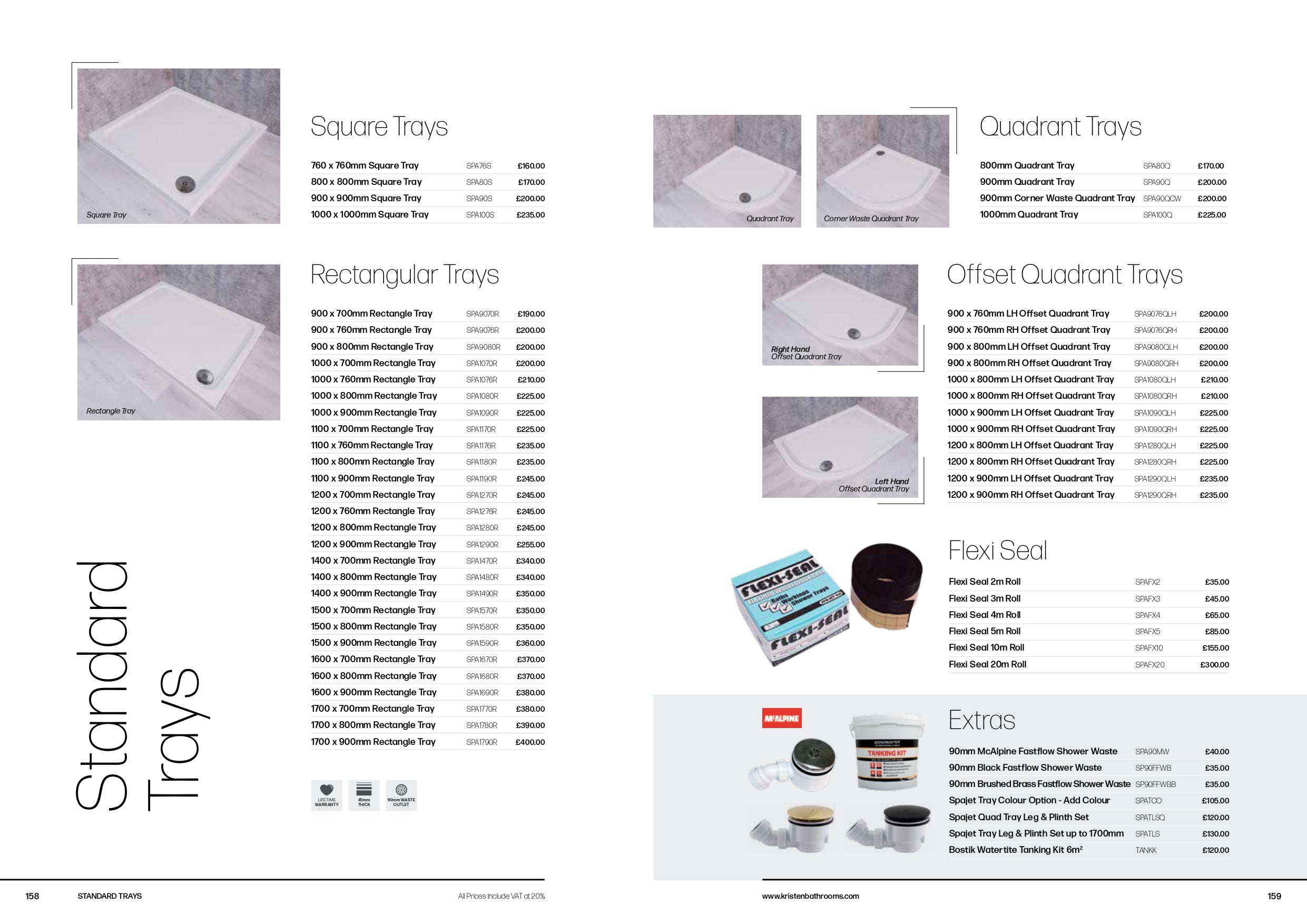Standard Quadrant Trays – Aghalee Building Supplies